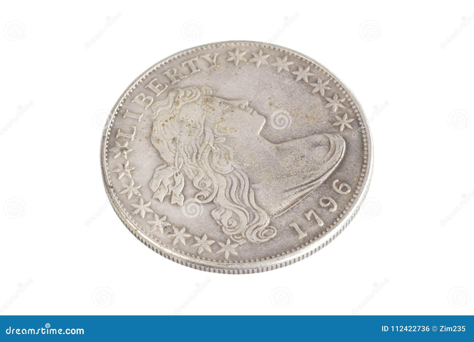 Old vintage silver dollar stock photo. Image of america - 112422736