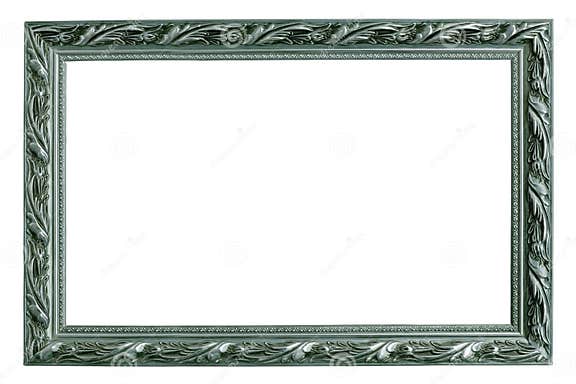 Old Vintage Silver Frame Isolated Stock Image - Image of vintage ...