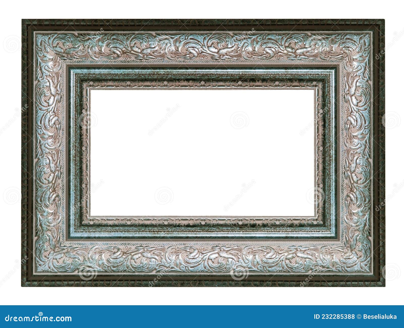 Old vintage silver frame stock photo. Image of exhibition - 232285388