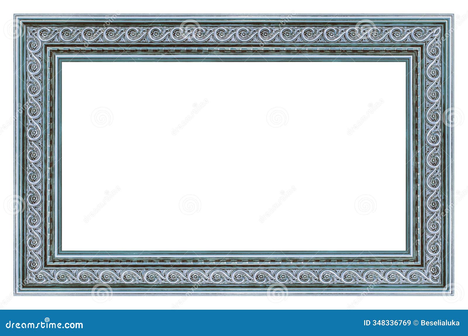 Old vintage silver frame stock image. Image of baroque - 348336769