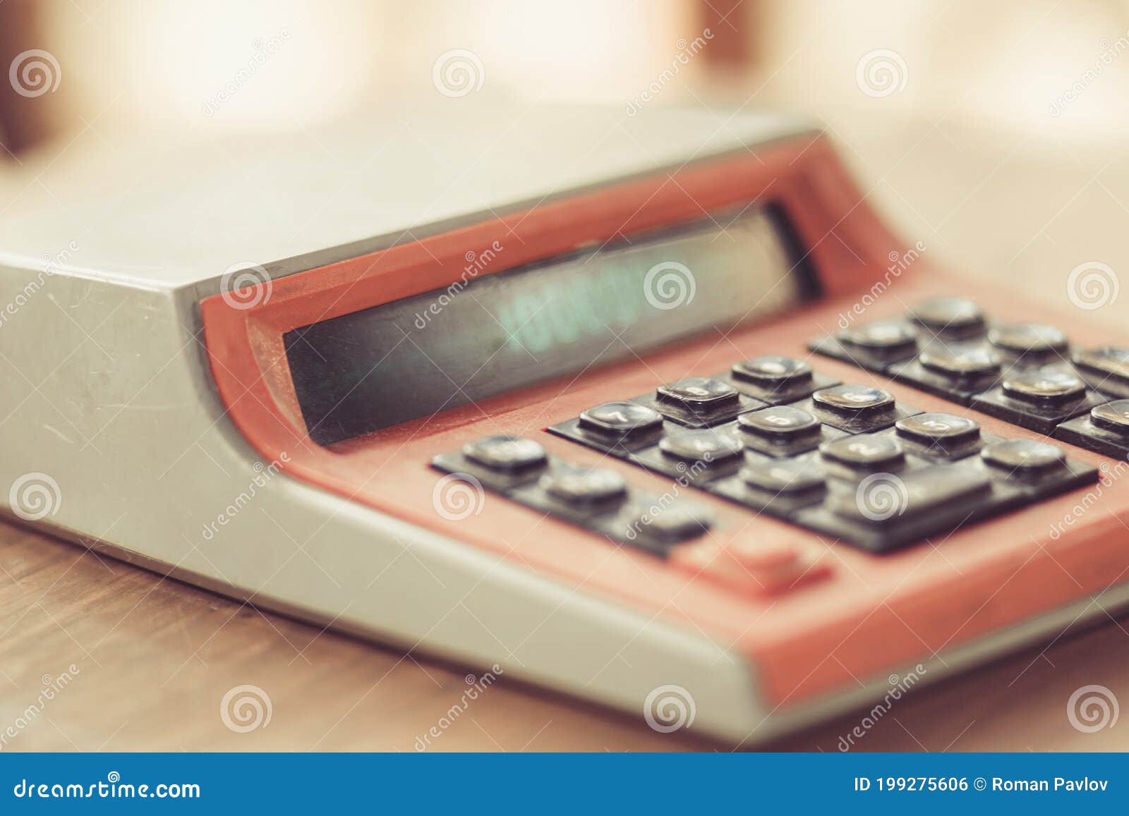 Old Vintage Soviet Electronic Retro Calculator for the Account Stock ...