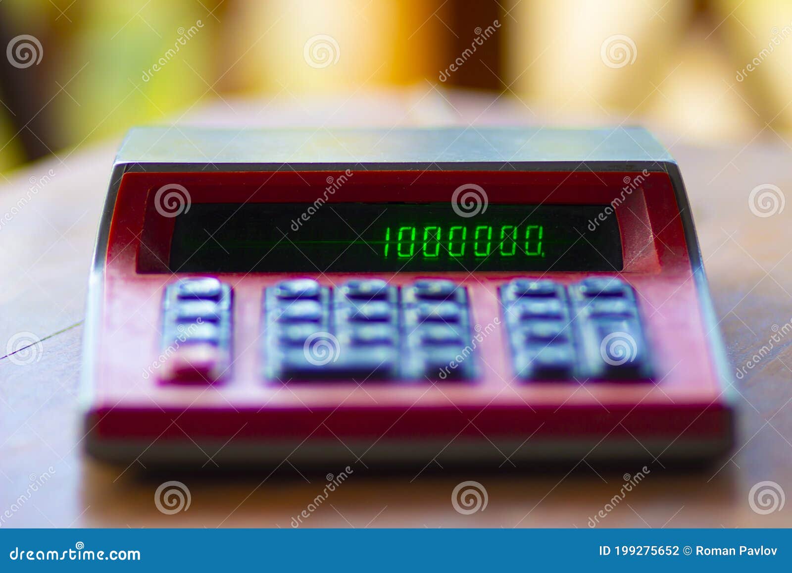 Old Vintage Soviet Electronic Retro Calculator for the Account Stock ...