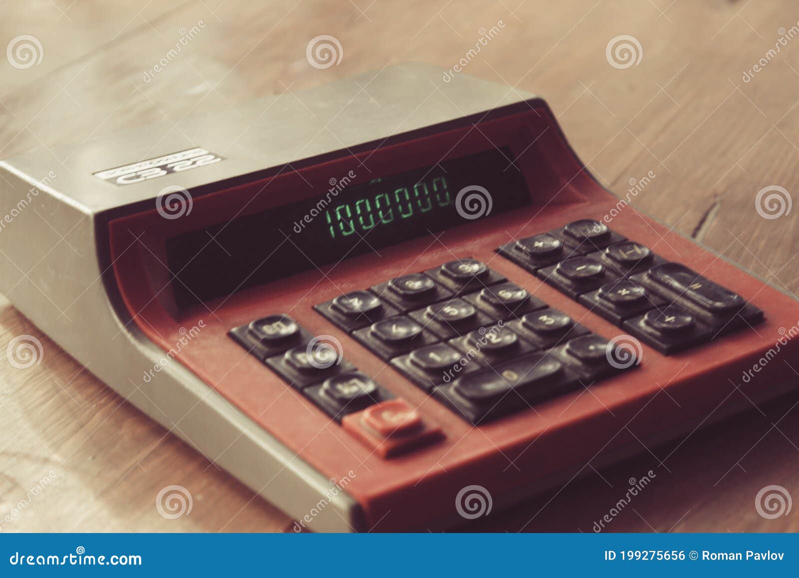 Old Vintage Soviet Electronic Retro Calculator for the Account Stock ...
