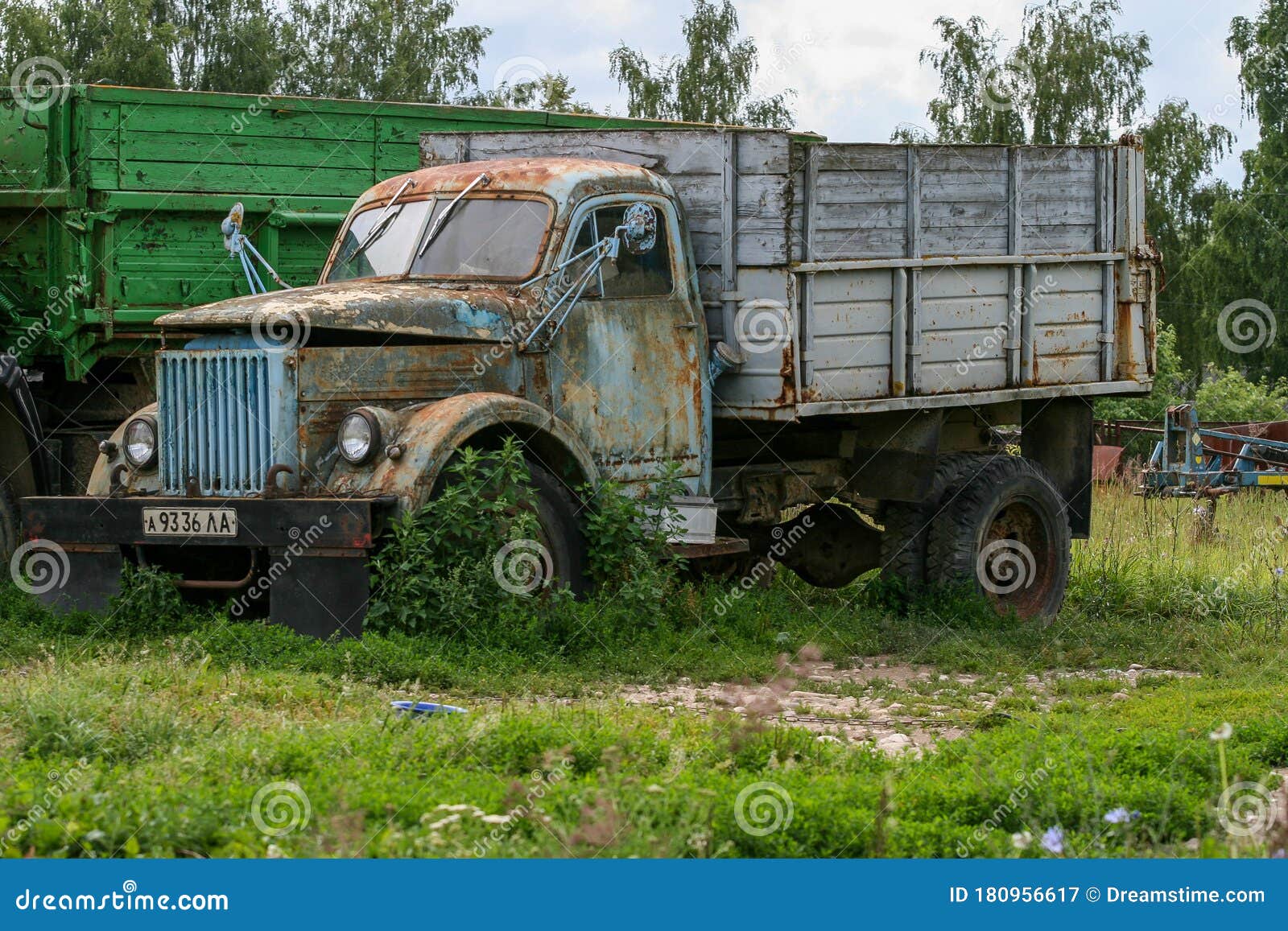 Old Vintage Soviet Union Truck Stock Image - Image of machinery, motor ...