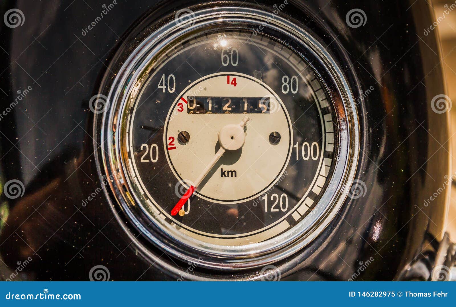 Old vintage speedometer stock image. Image of kilometer - 146282975