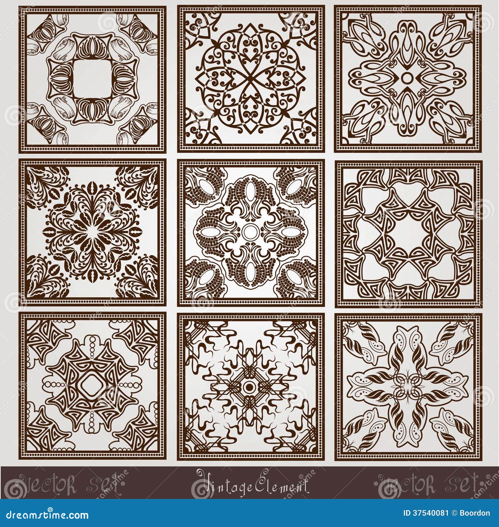 Vintage Square Pattern Stock Illustrations – 356,725 Vintage Square ...