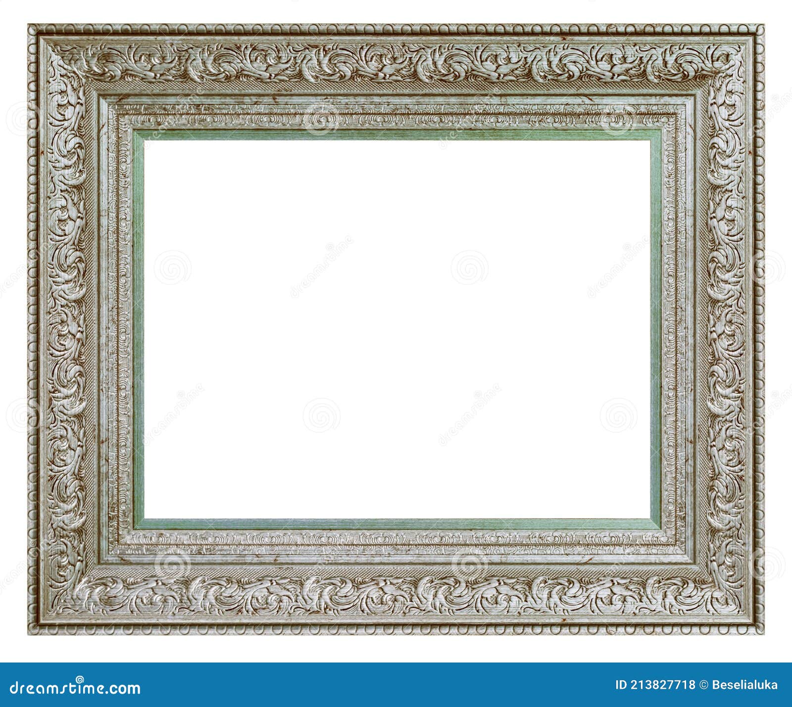 Old Vintage Square Silver Frame Stock Photo - Image of deco, framed ...