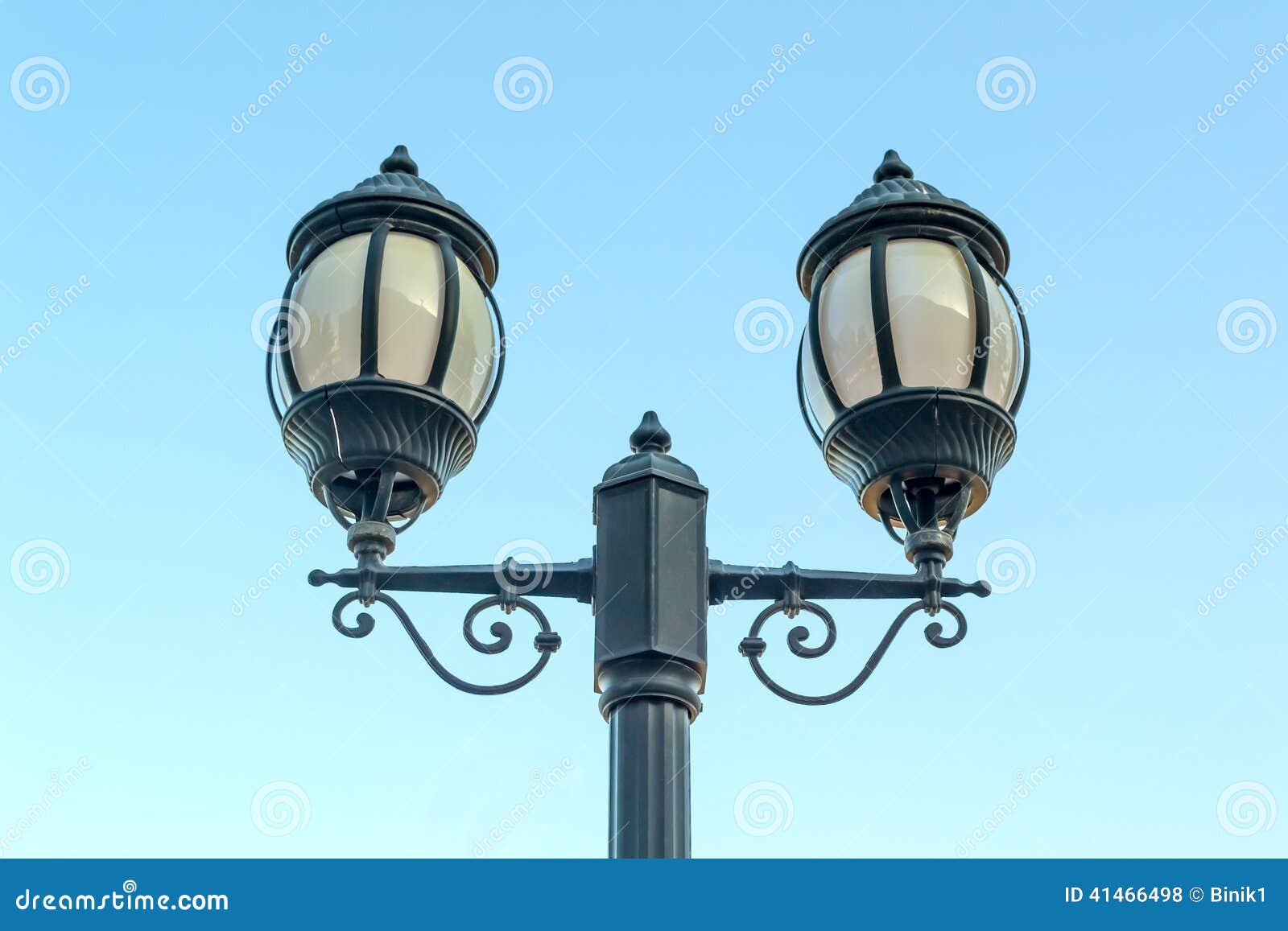 Old Vintage Street Light Against Sky Stock Photo - Image of decorative ...