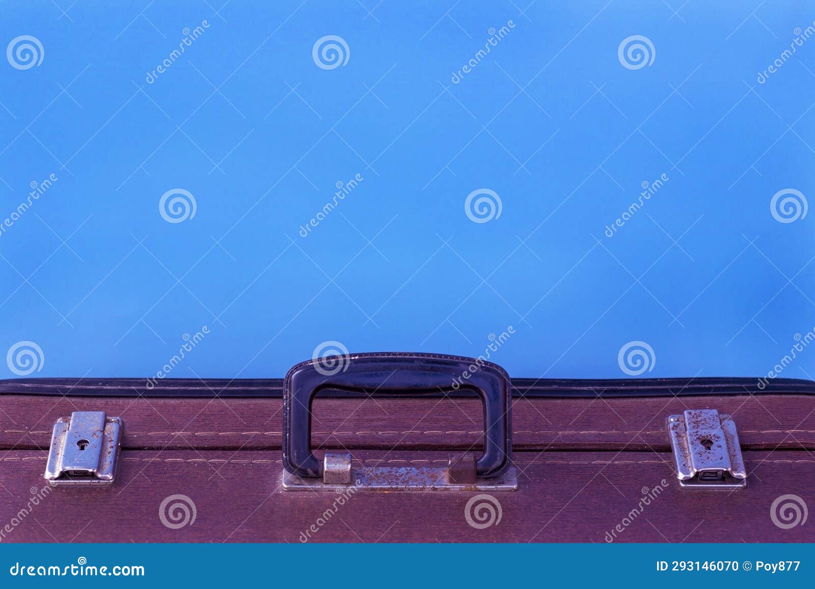 Old Vintage Suitcase.Vintage Old Classic Travel Leather Suitcase Stock ...