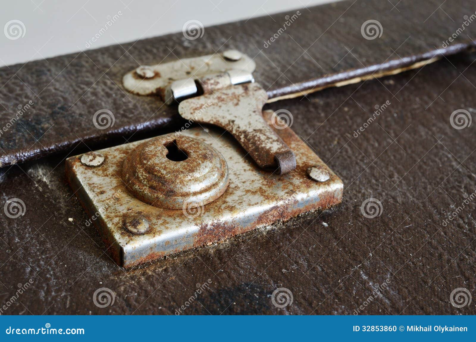 Old vintage suitcase lock stock photo. Image of lock - 32853860