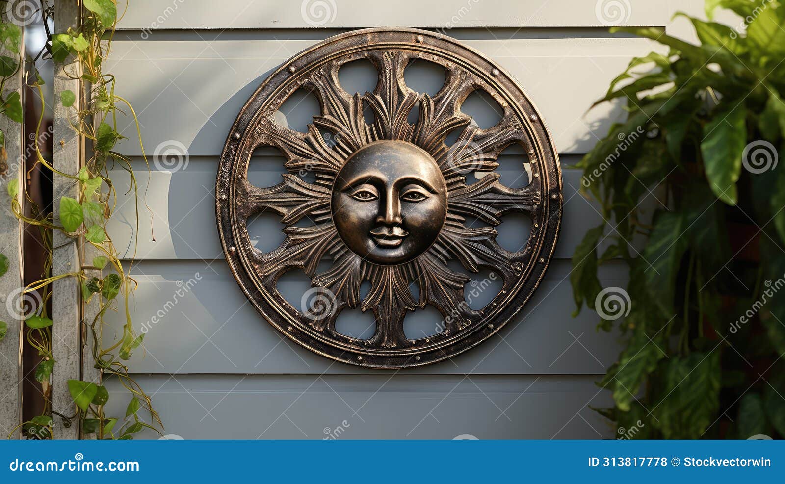 Old vintage sun face stock illustration. Illustration of gold - 313817778