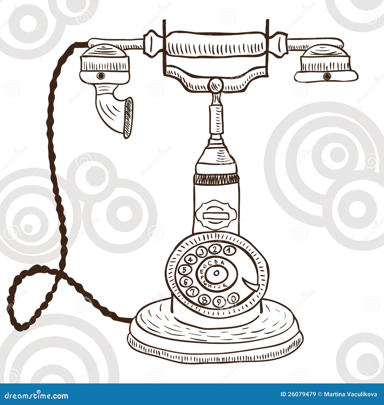 Vintage Telephone Illustration