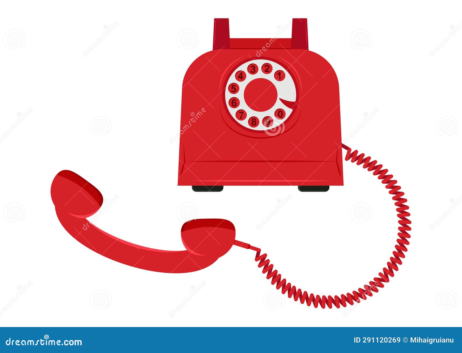 Old Vintage Telephone Vector Illustration Stock Illustration ...