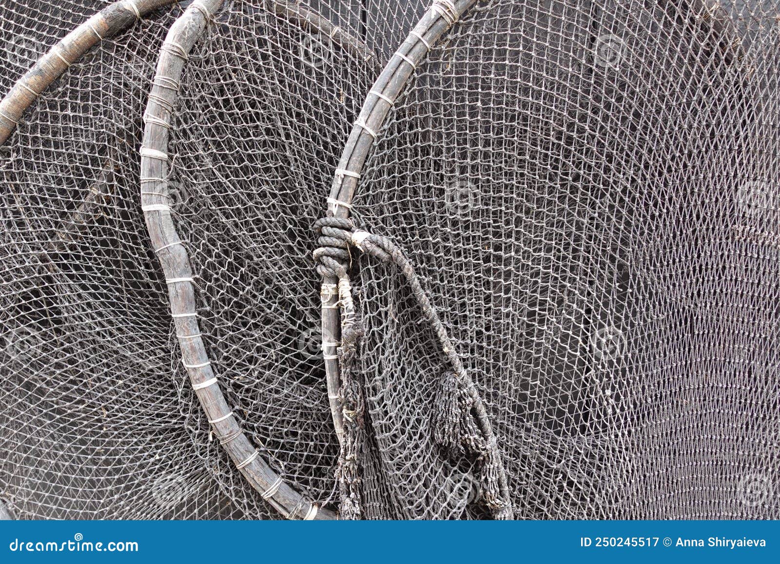 Old Vintage Texture of a Fishing Net Woven from a Thin Rope. Stock ...