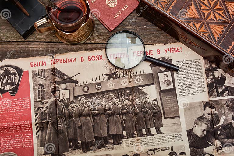 Old Vintage Things of the Soviet Period Stock Image - Image of profile ...