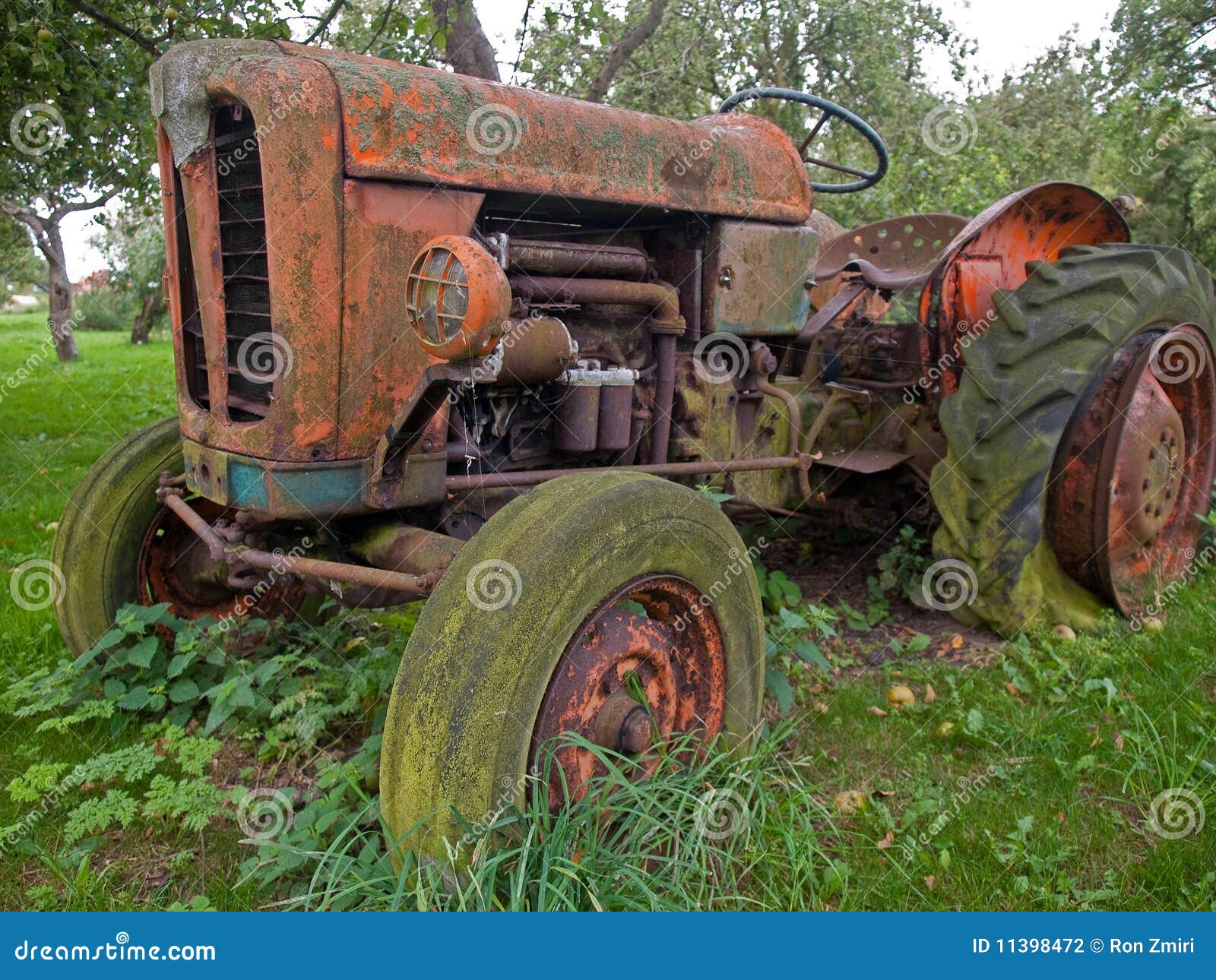 Old vintage tractor stock photo. Image of revival, obsolete - 11398472