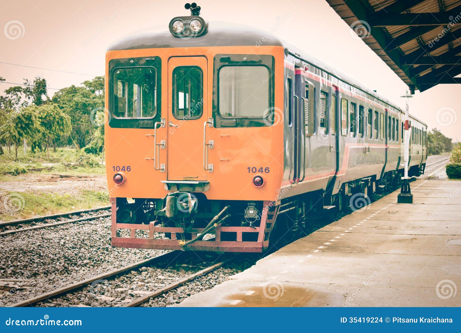 Old vintage train. stock photo. Image of boiler, iron - 35419224