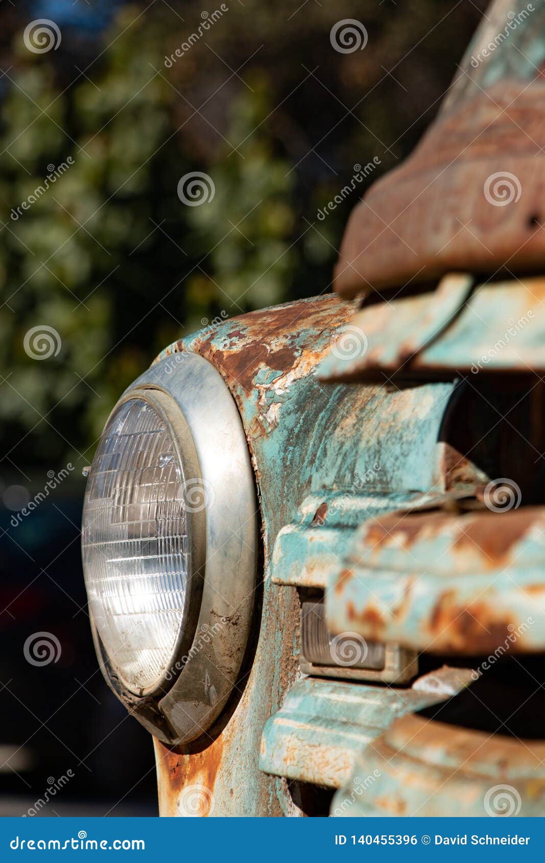 Old 1950 Vintage Truck Radiator and Front Light Stock Photo - Image of ...