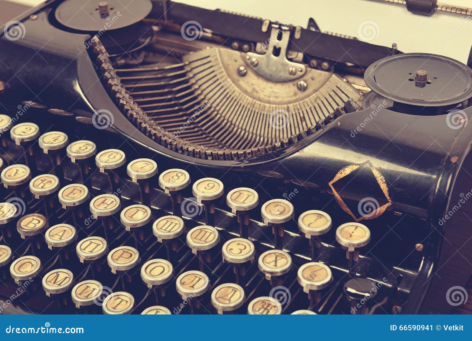 Old vintage typewriter stock image. Image of author, creative - 66590941