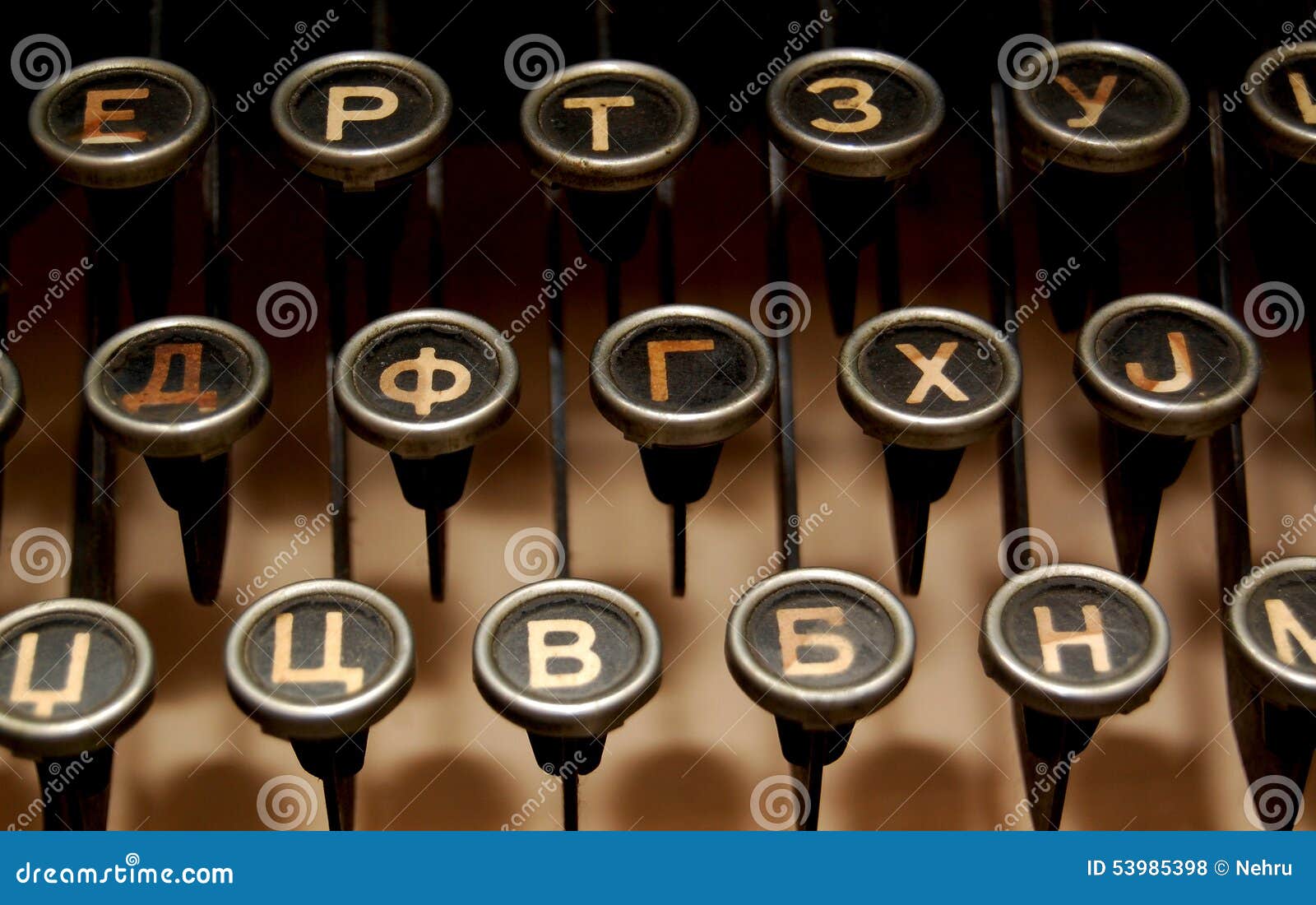 Old Vintage Typewriter Keys Stock Photo - Image of antique, retro: 53985398