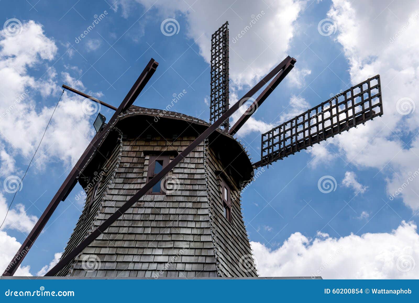 Old vintage wind turbine. stock photo. Image of growth - 60200854