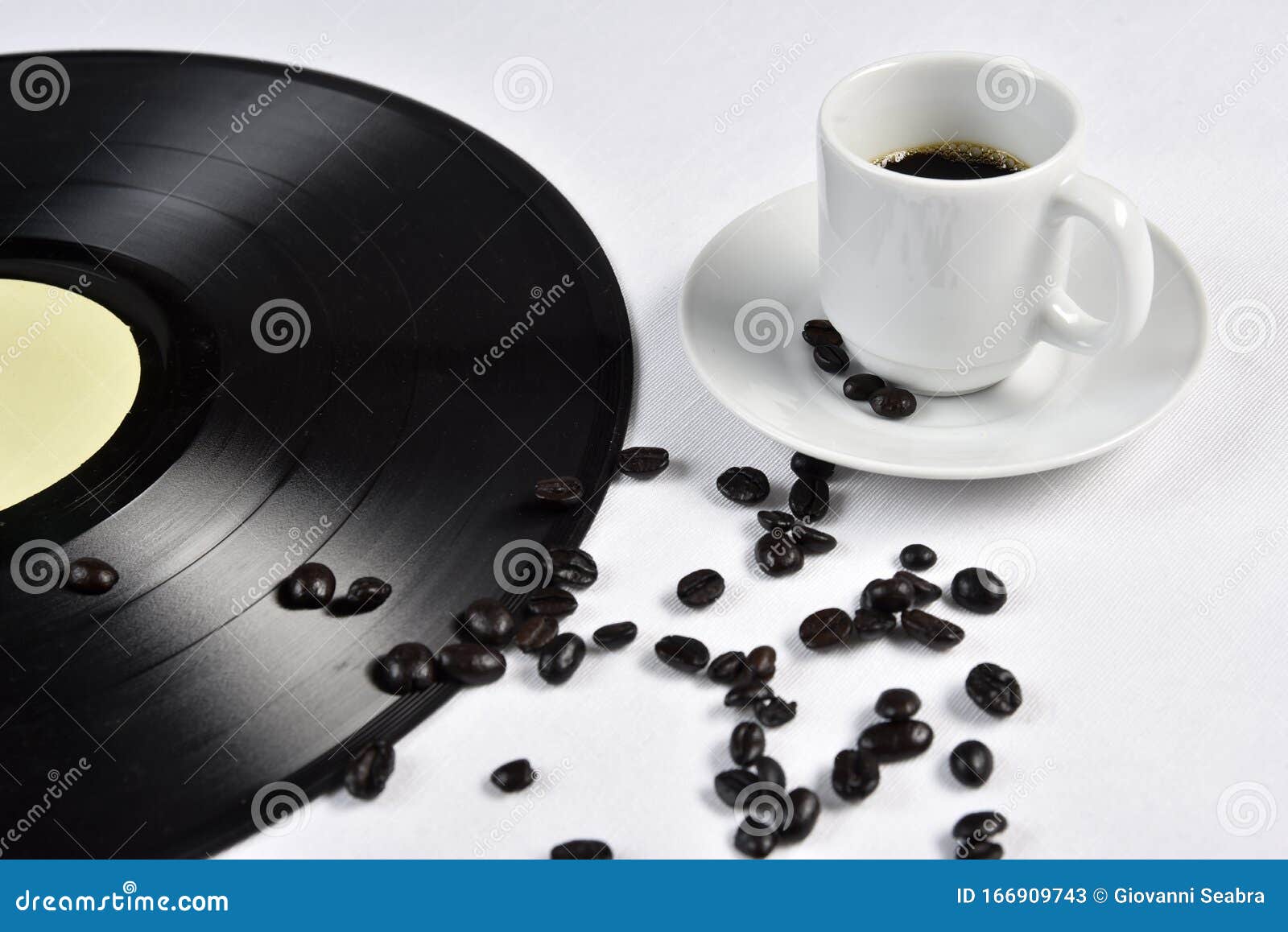 Old Vinyl Record with Coffee. Stock Image - Image of audiophile, deck ...