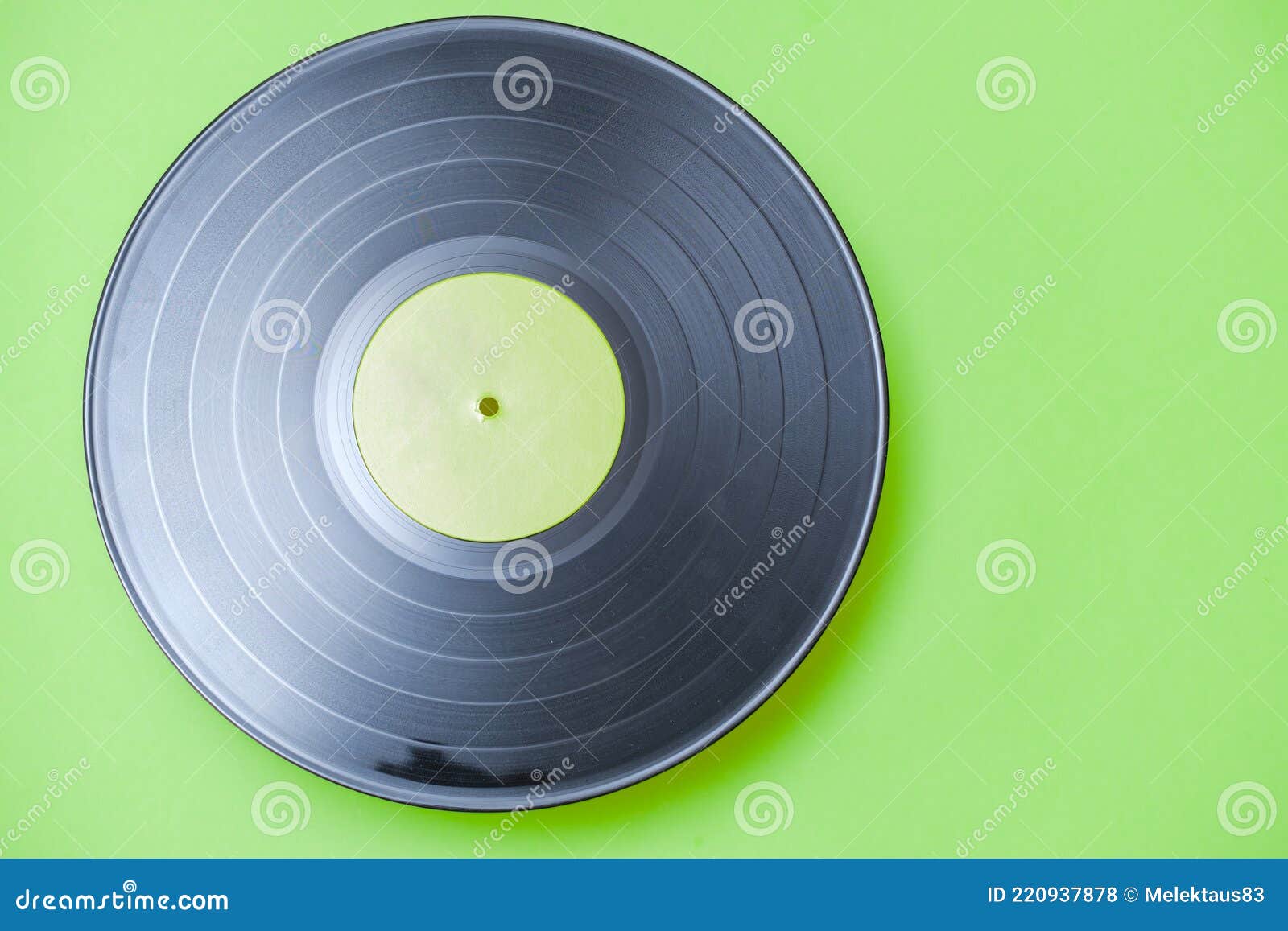Old Vinyl Record on Green Background Stock Photo - Image of green ...