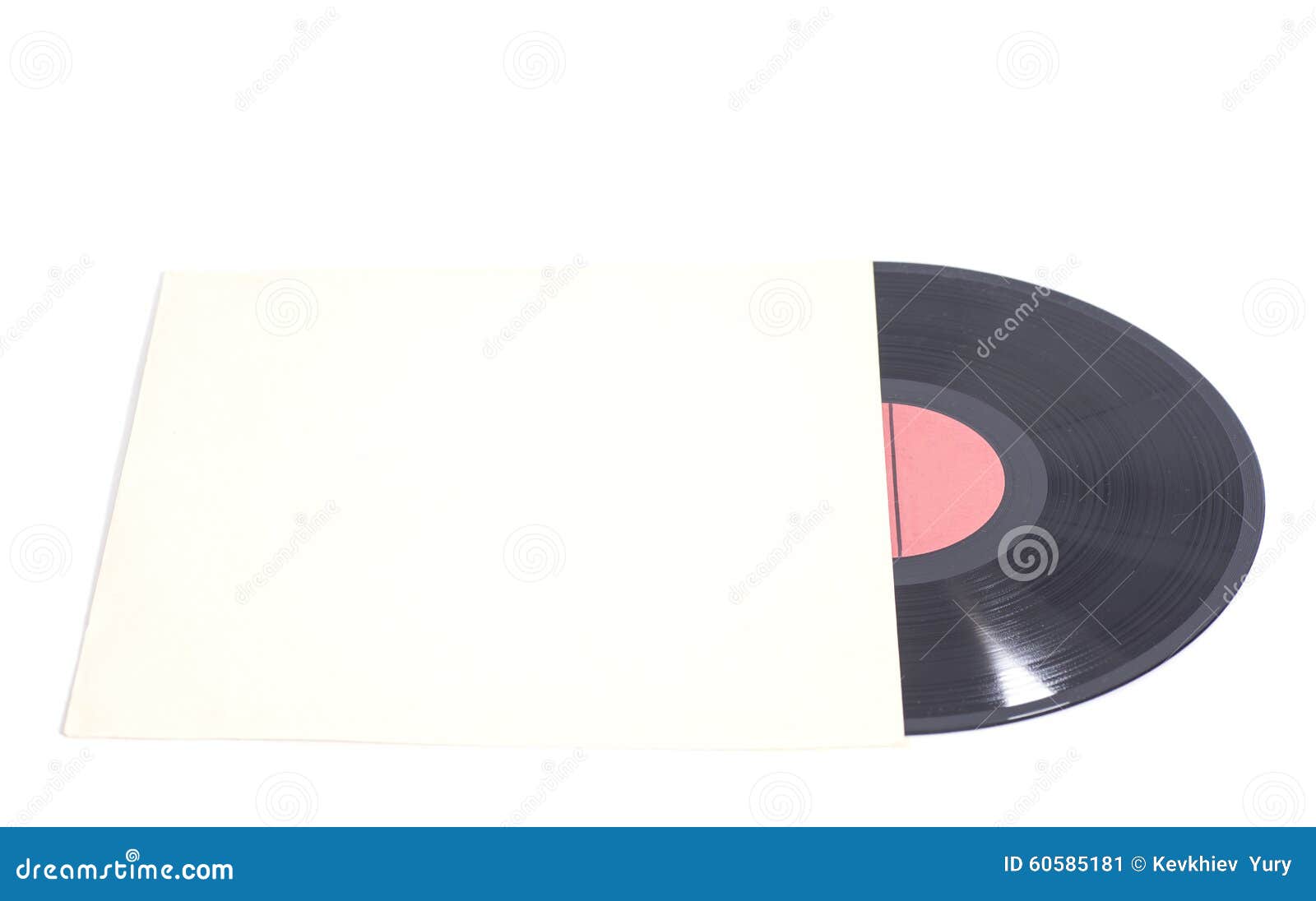 Old Vinyl Record in Paper Case Stock Image - Image of disk, scratch ...