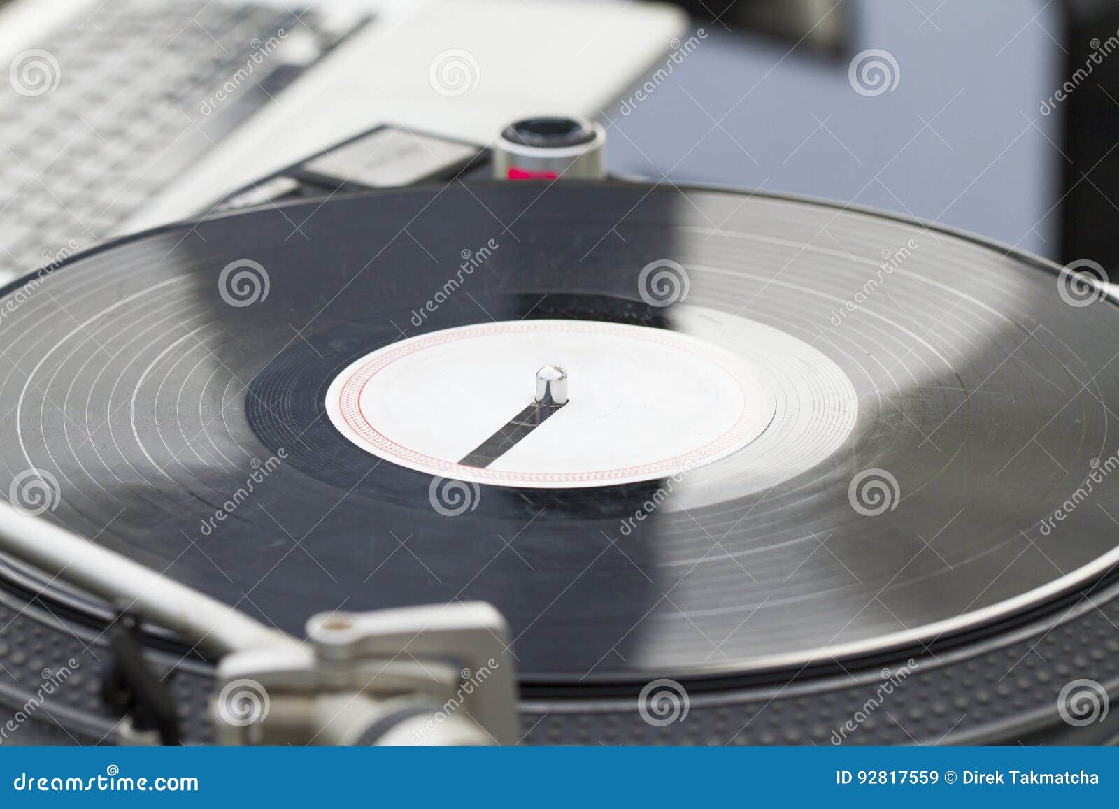 Old vinyl record spinning stock image. Image of antique - 92817559