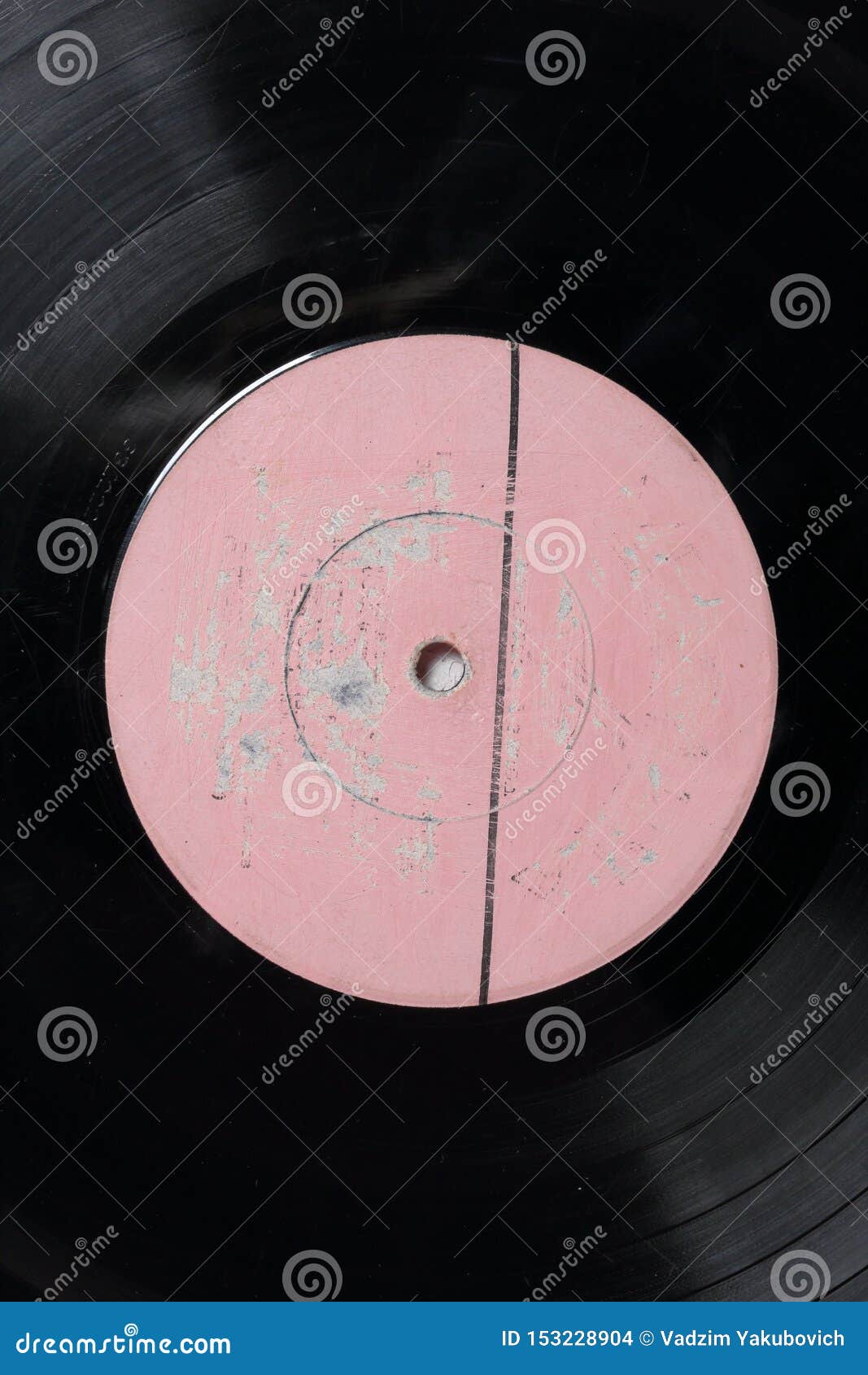 Old Vinyl Record. Worn and Dirty Stock Photo - Image of empty, record ...