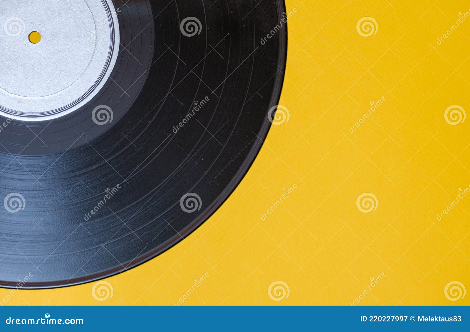 Old Vinyl Record on Yellow Background Stock Image - Image of gramophone ...