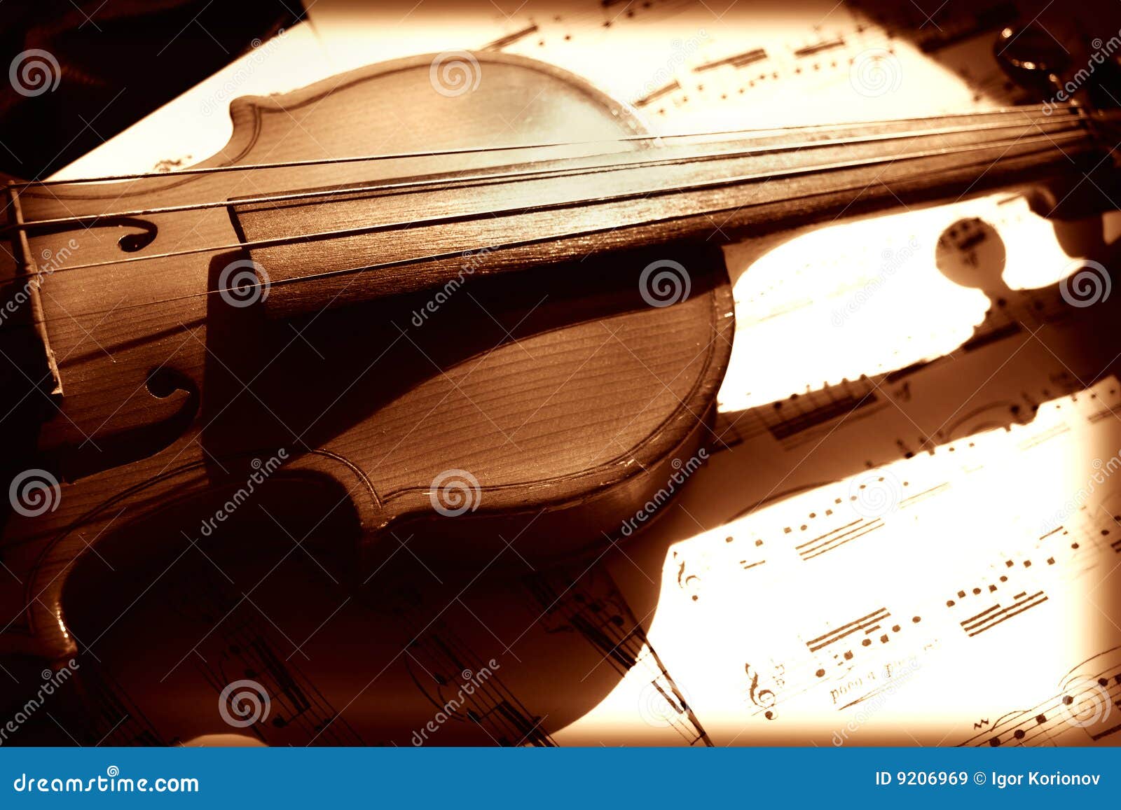 Old violin stock image. Image of object, traditional, sepia - 9206969