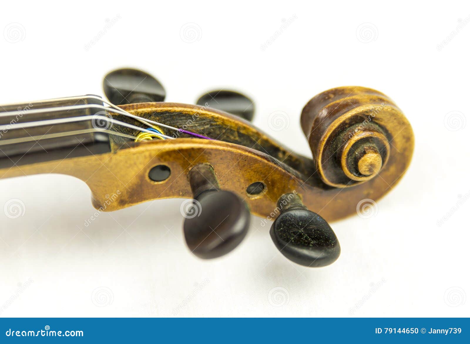 Old violin head stock photo. Image of viola, fiddle, music - 79144650