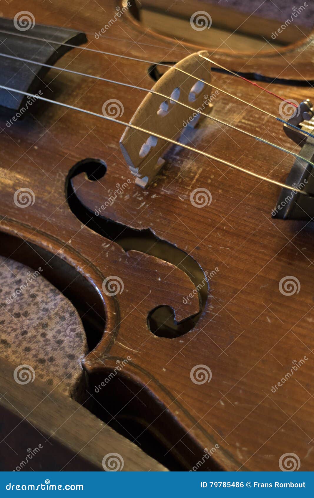 Old violins string bridge stock photo. Image of technique - 79785486