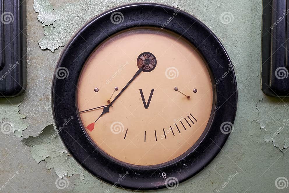 Old Voltage Dial in the Abandoned Power Station Stock Photo - Image of ...