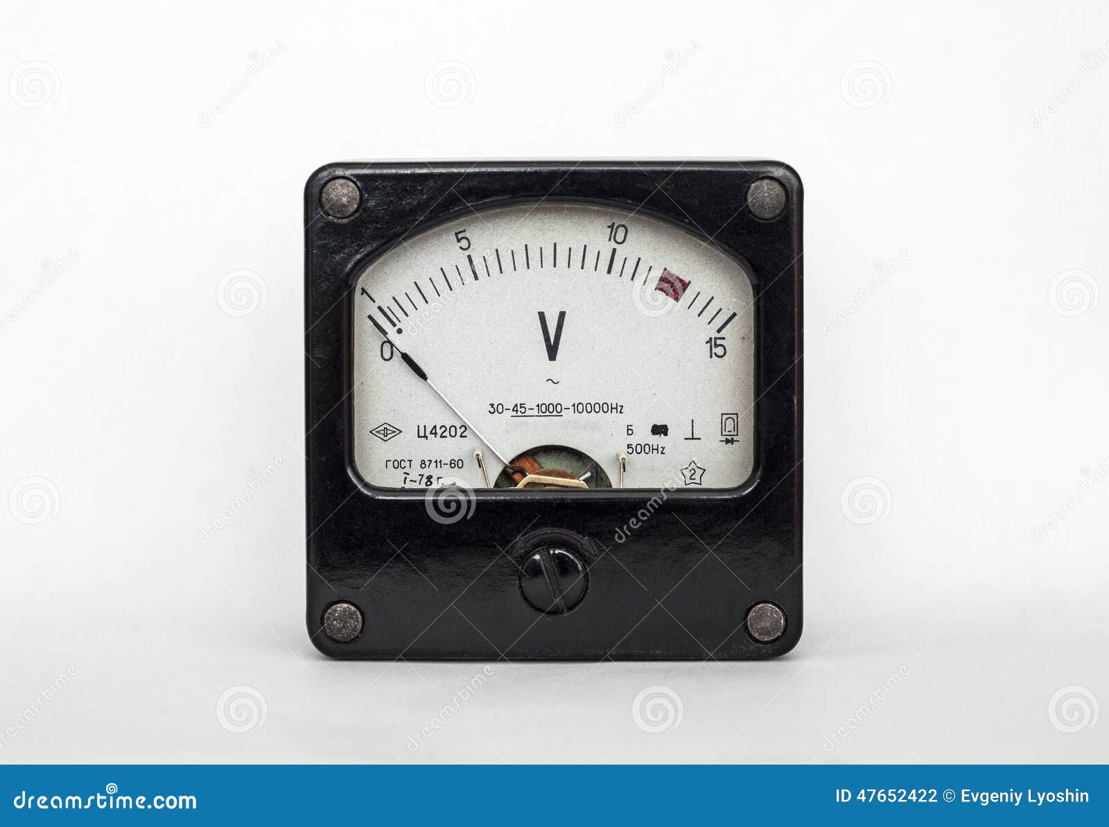 Old voltmeter arrow stock photo. Image of apparatus, black - 47652422