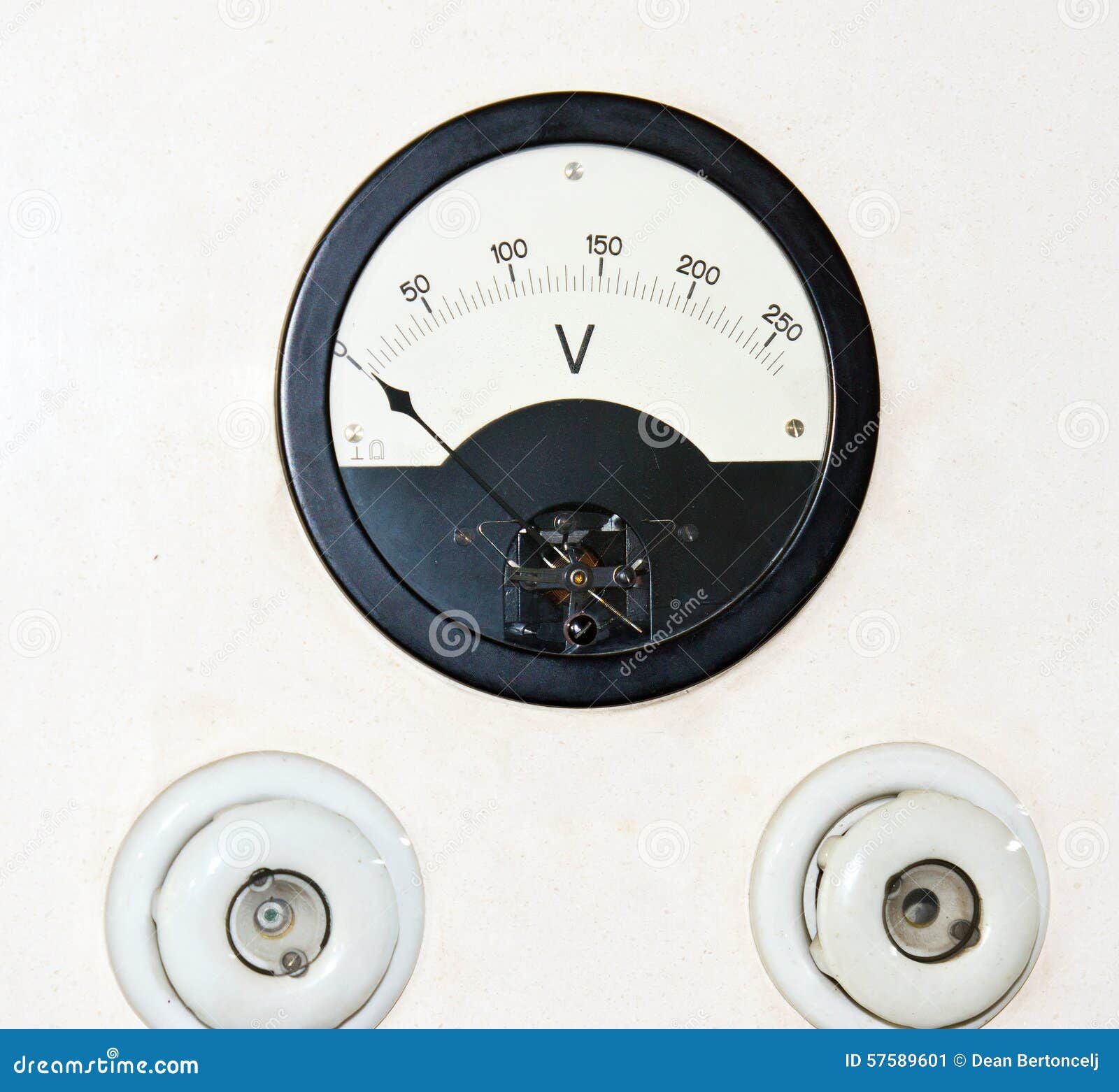 Old voltmeter stock image. Image of engineering, current - 57589601
