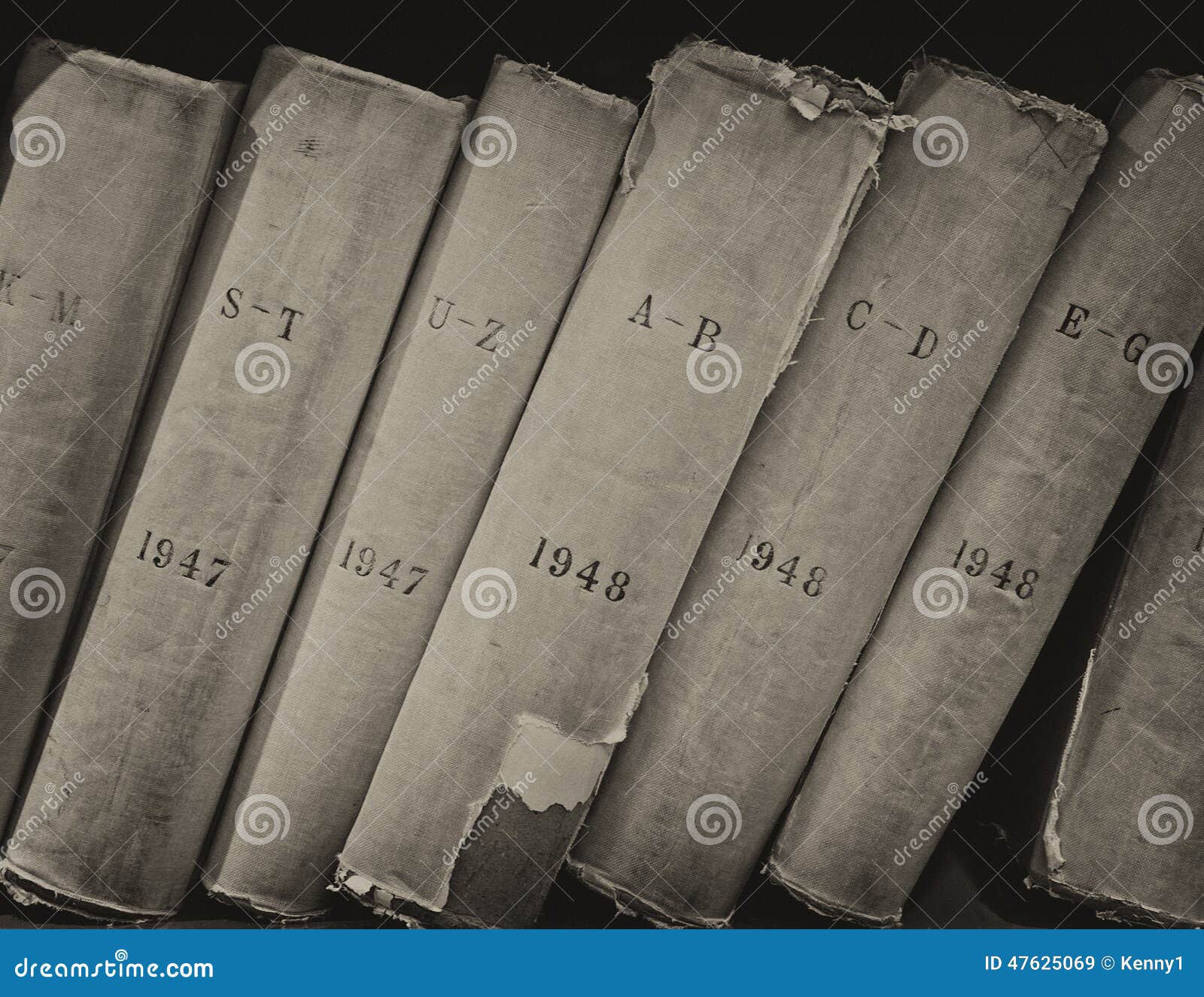 Old Volume of Library Books Stock Image - Image of collection ...