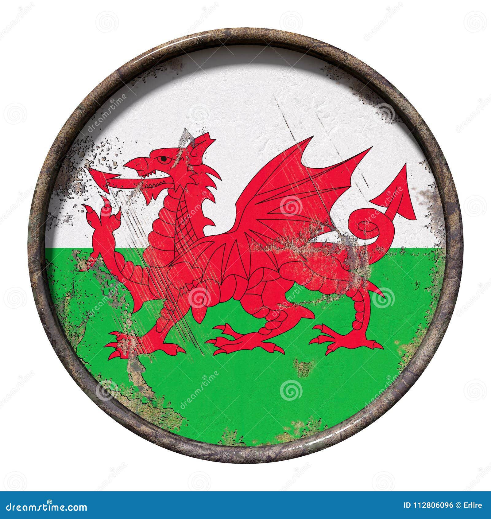 Old Wales flag stock illustration. Illustration of rendering - 112806096
