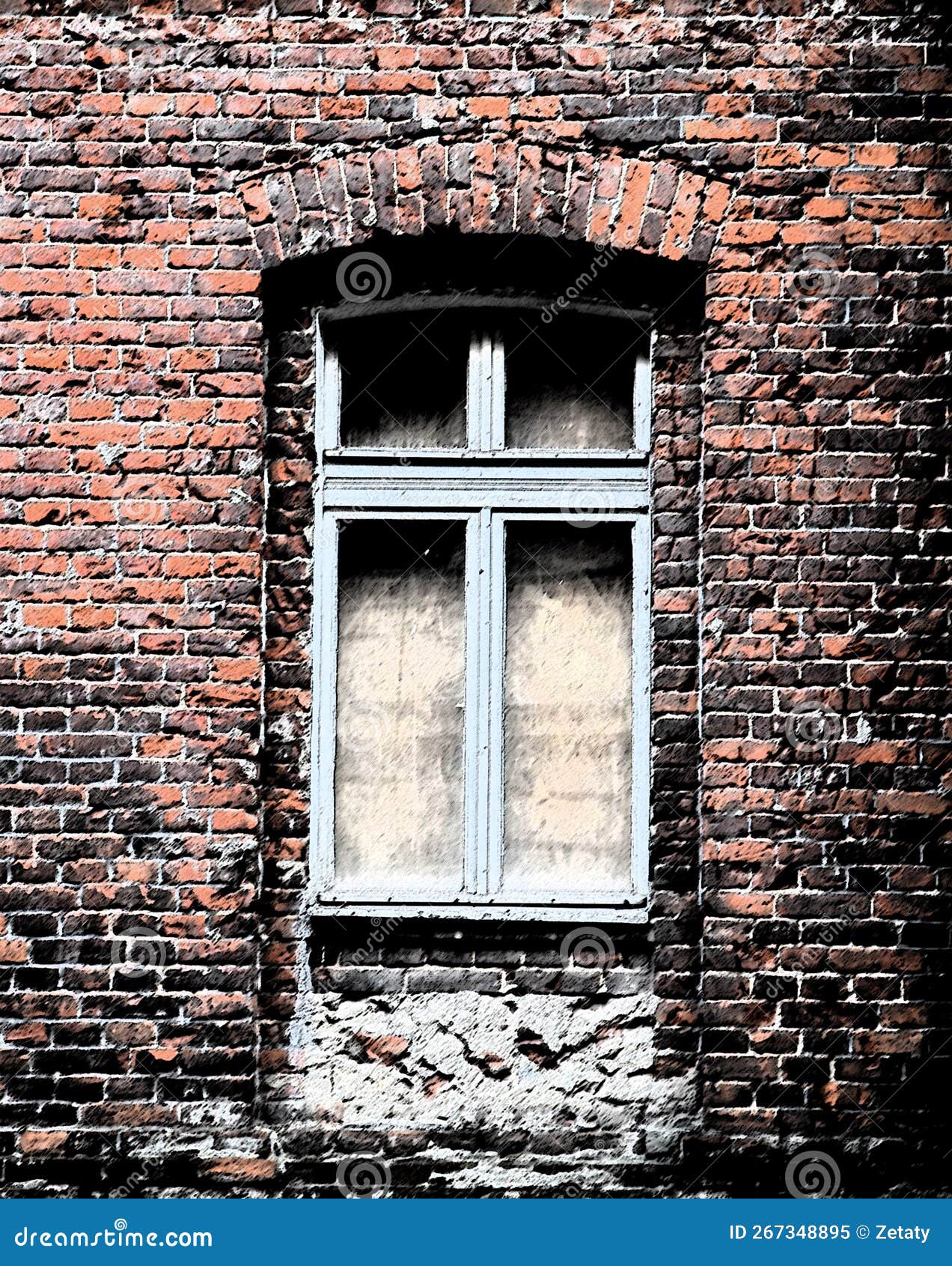 Old Wall Architecture Wih Windows Stock Image - Image of construction ...