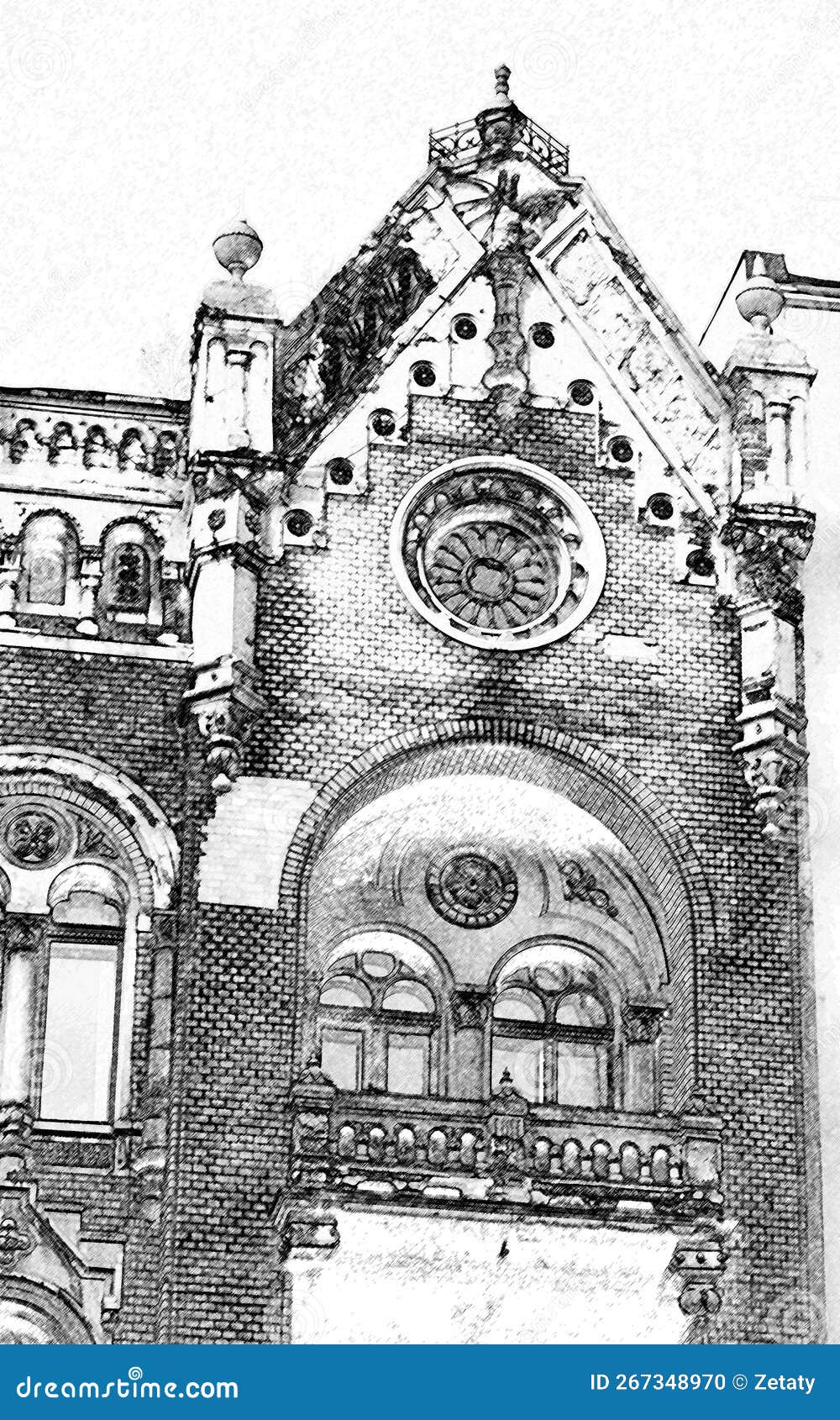 Old Wall Architecture Wih Windows Stock Photo - Image of decoration ...