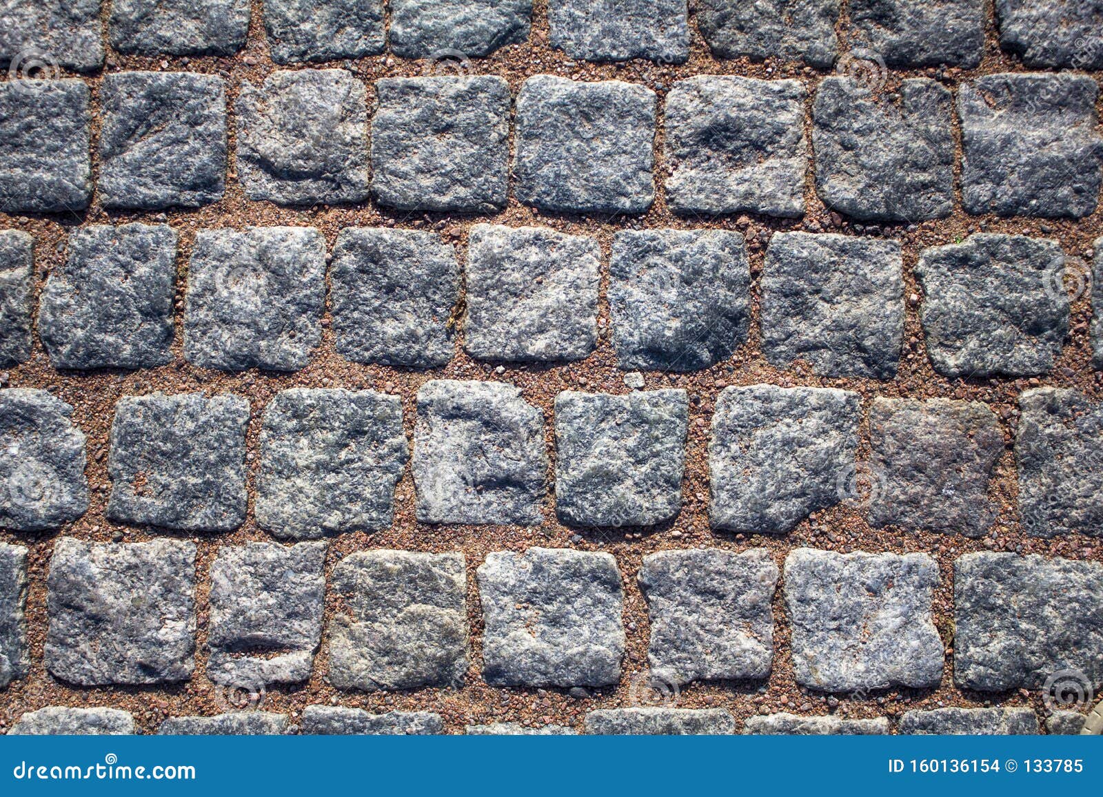 Old Wall of Blue Gray Square Stone Bricks with Red Cement. Rough ...