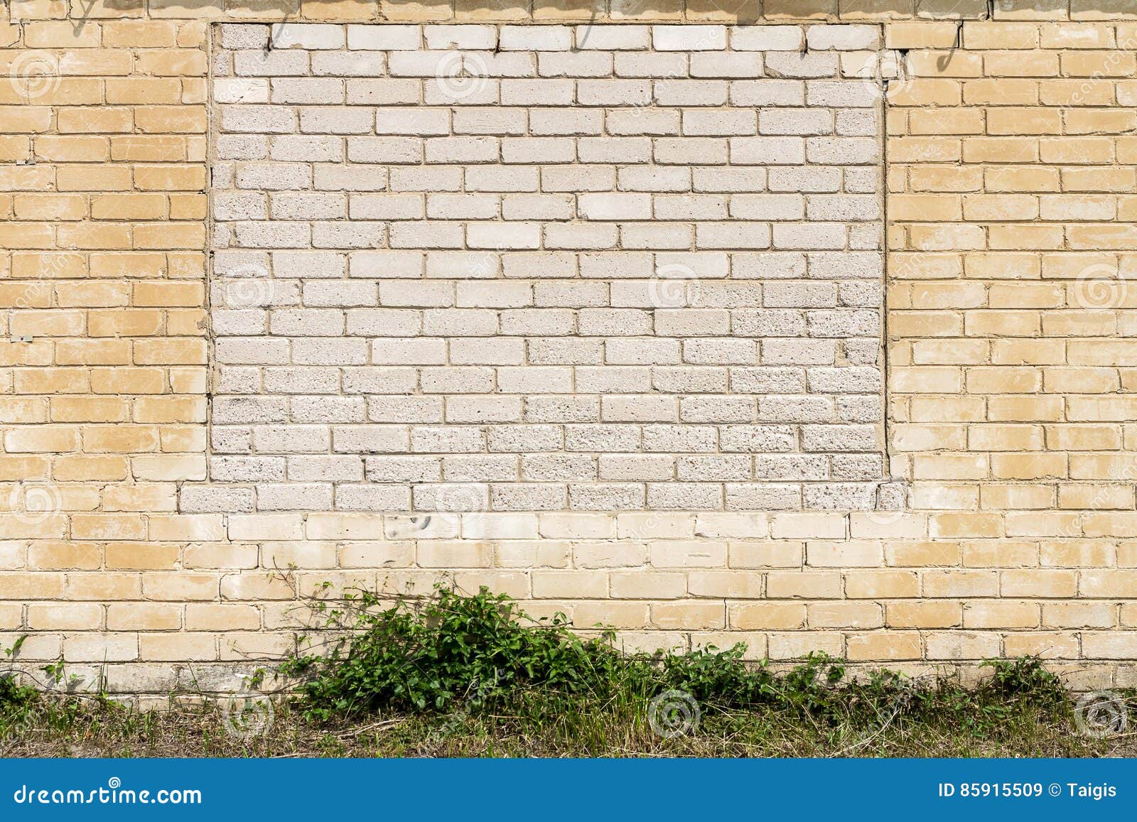 Old Wall with Bricked Up Windows Stock Image - Image of building, decay ...