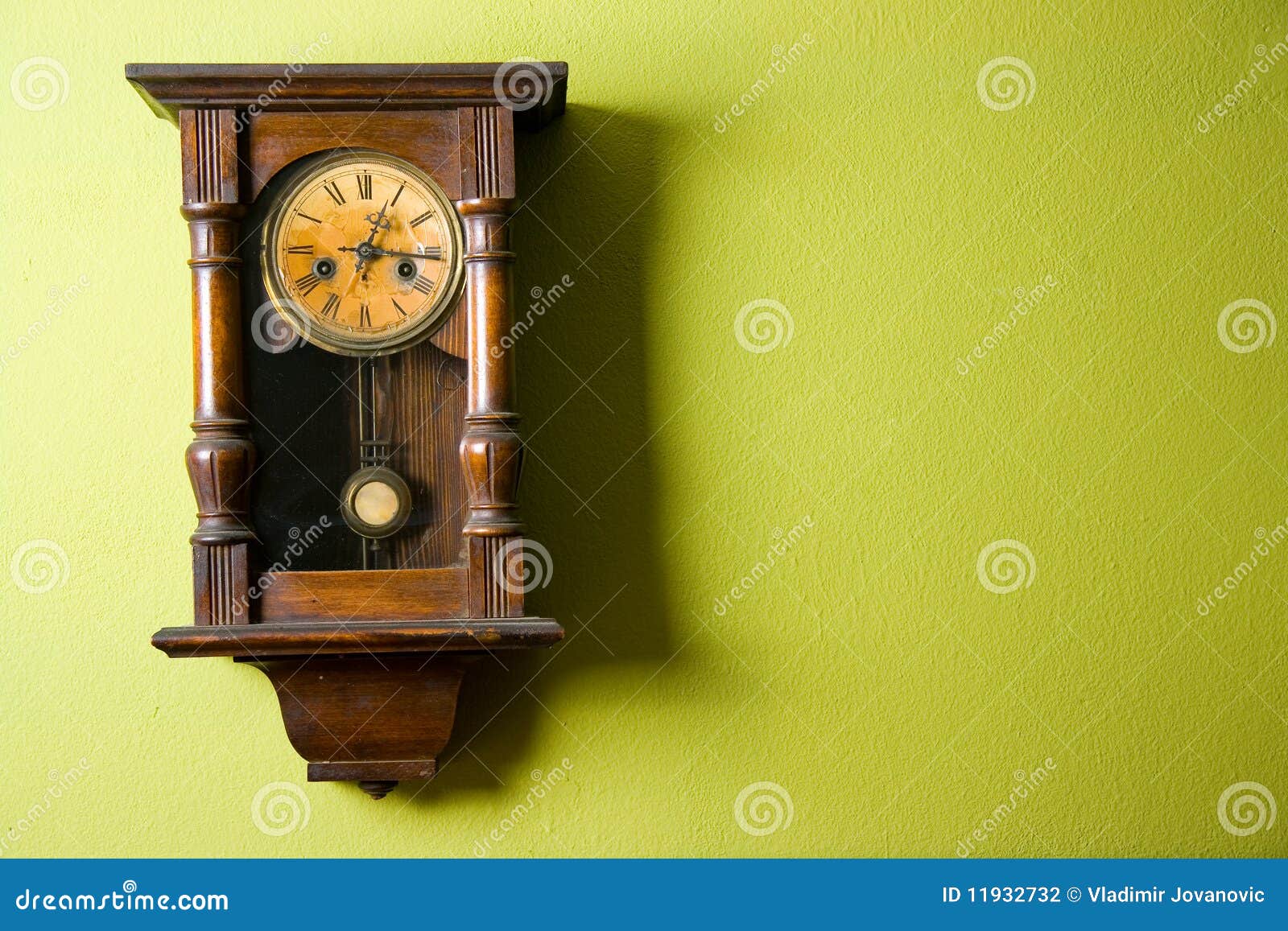 Old wall clock stock photo. Image of shadow, time, vintage - 11932732