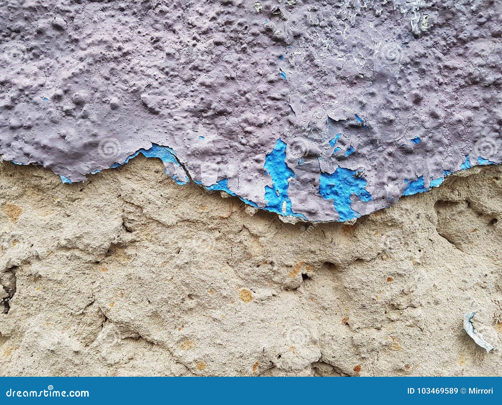 The Old Wall with the Collapsed Plaster, the Top of the Remnants of the ...