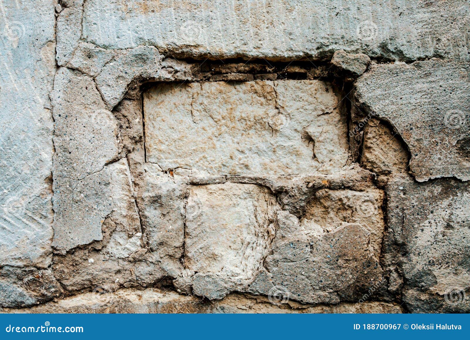 An Old Wall that is Collapsing Stock Image - Image of people, faded ...