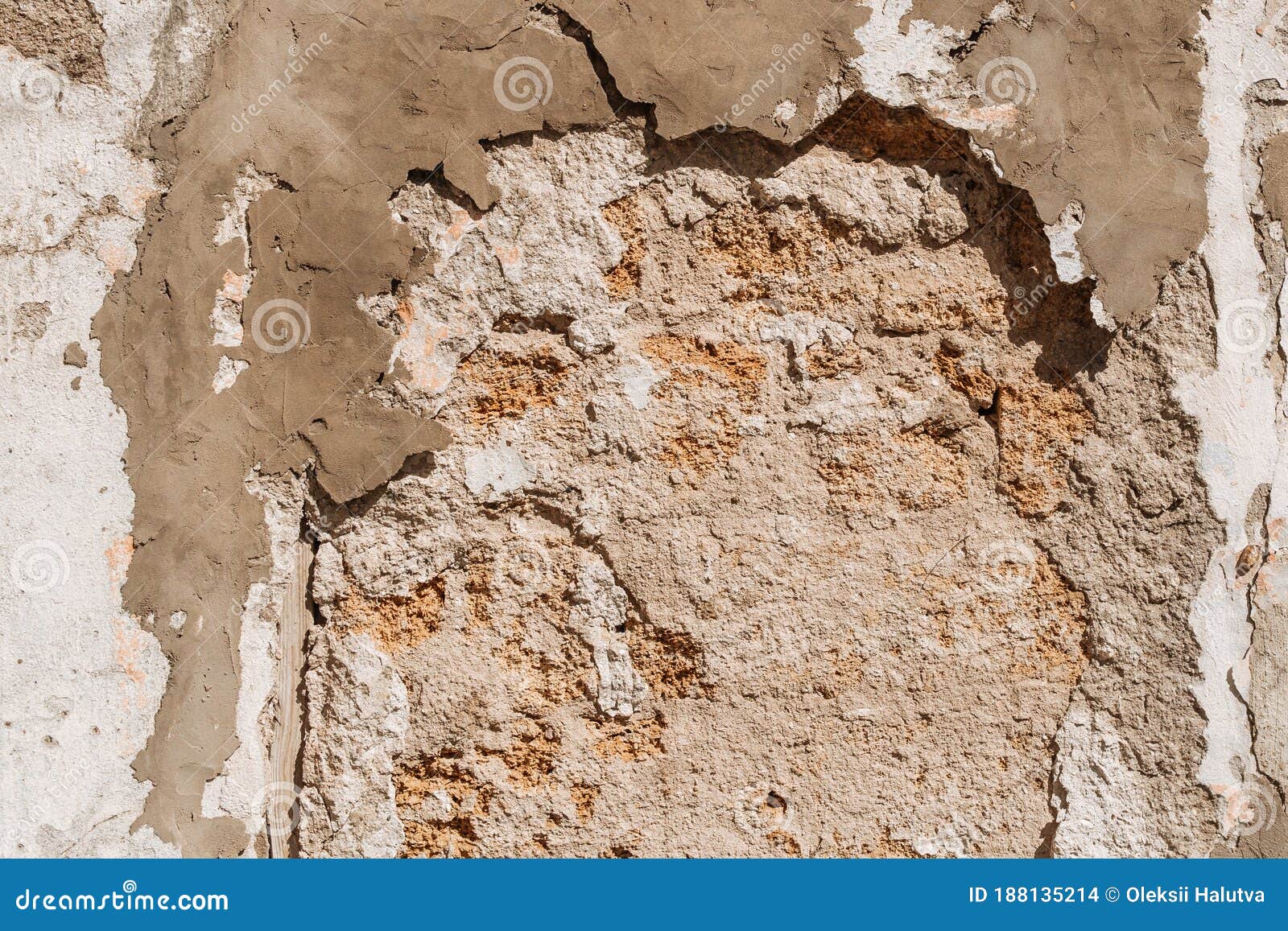 An Old Wall that is Collapsing Stock Photo - Image of effect, cement ...