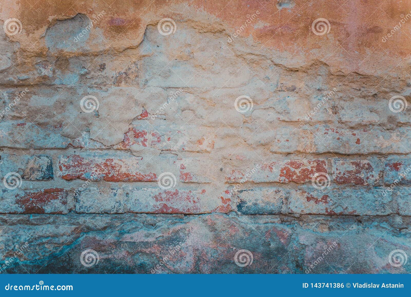 Old Wall with Crumbling Plaster Texture Background Stock Photo - Image ...