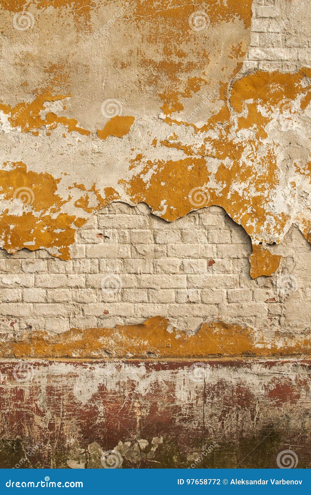 Old Wall with Crumbling Plaster Stock Photo - Image of crumbled, street ...