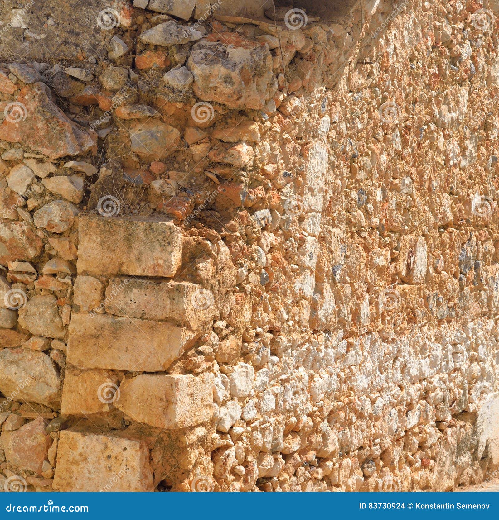 Old Wall of Limestone Rocks. Stock Photo - Image of retro, rock: 83730924